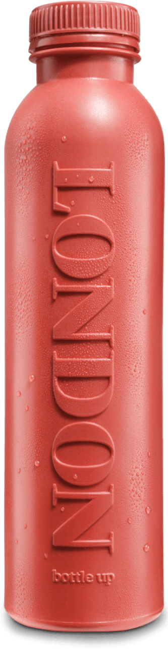 bottle up: Still water in a reusable, plant-based bottle