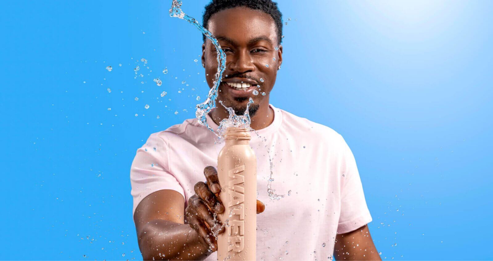 bottle up: still water in a reusable, plant-based bottle