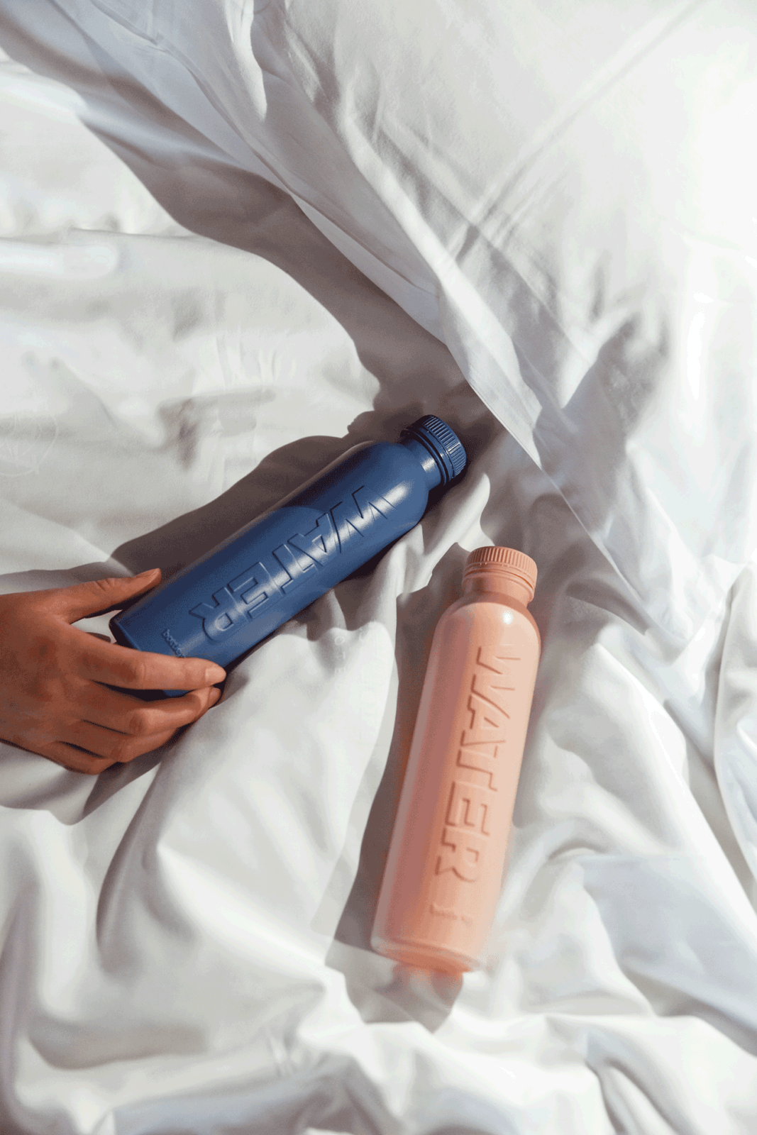 bottle up: Still water in a reusable, plant-based bottle