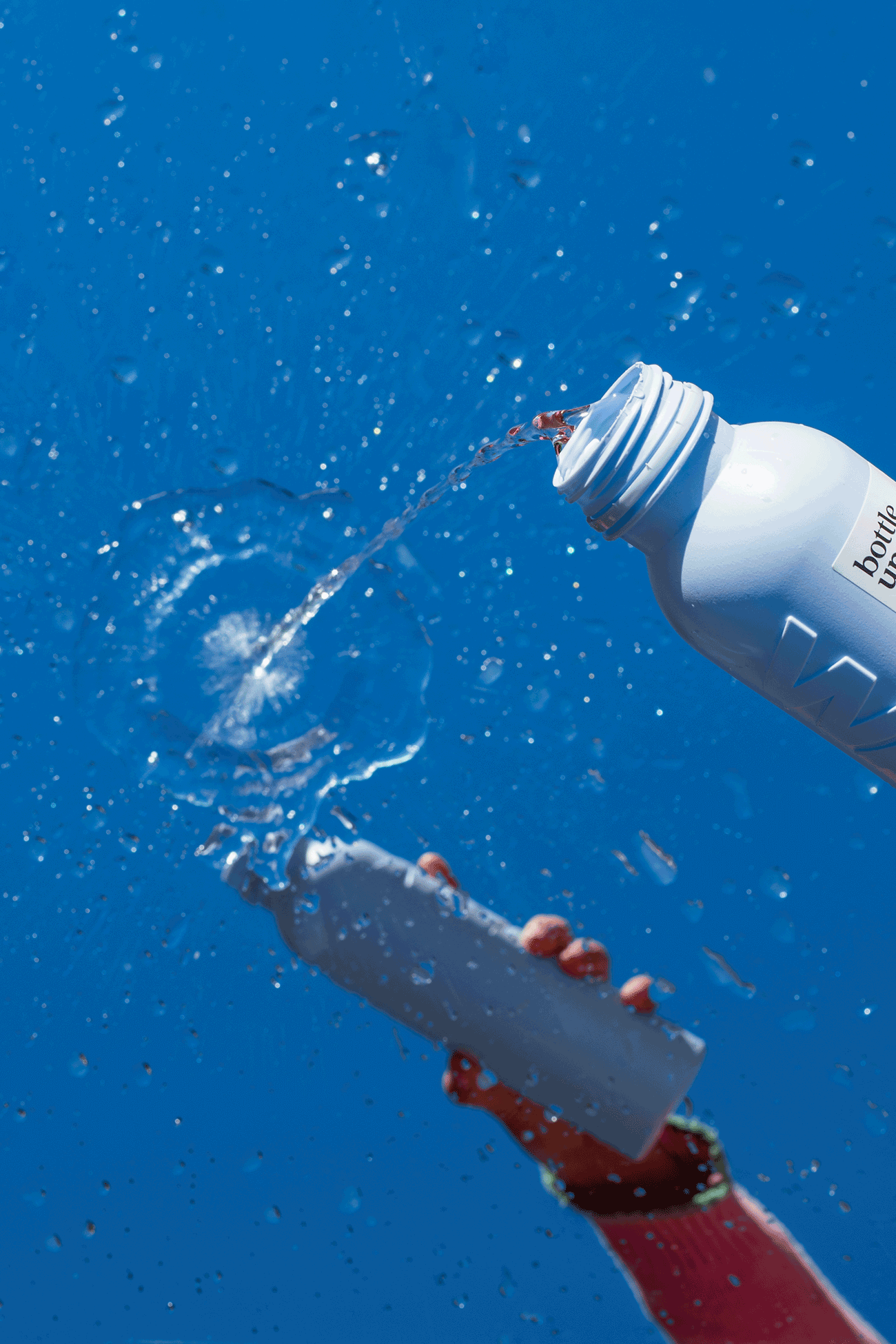 bottle up: Still water in a reusable, plant-based bottle