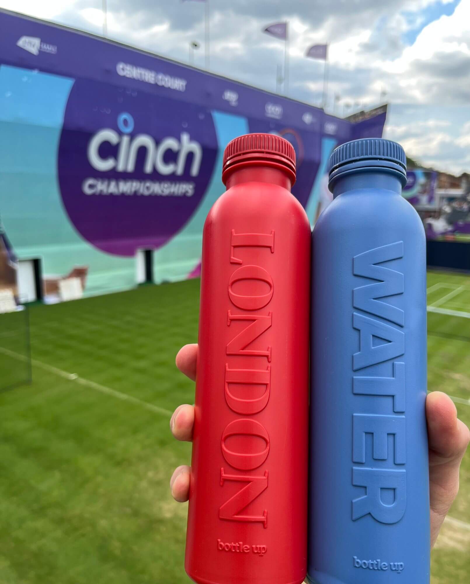 bottle up: still water in a reusable, plant-based bottle